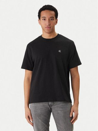 Calvin Klein Jeans T-Shirt Easy Monologo LV04RC275G Schwarz Regular Fit