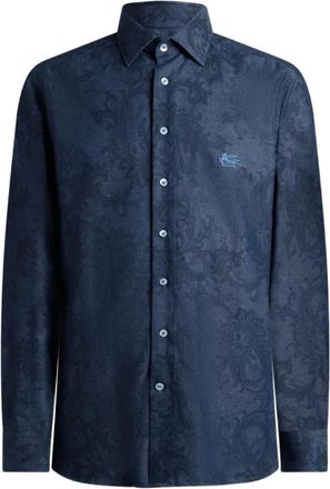 Etro Homme, Chemises, Bleu, Taille: 4XL Chemise en jean de coton