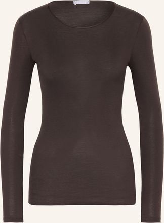 Hanro Schlafshirt Cotton Seamless braun