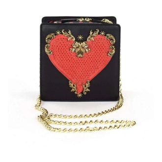 Braccialini Sac &agrave; bandouli&egrave;re noir avec motif de coeur - Femme - Sacs - Noir - Taille: ONE Size
