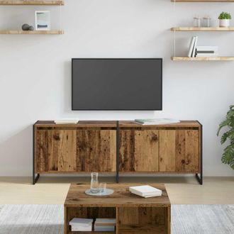 vidaXL vidaXL Meuble TV Bois Ancien 140 x 36 x 49.5 cm Bois ding&eacute;nierie