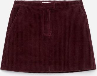 Arket Minirock Aus Cord -Rot