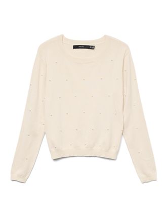 Vero Moda Vmglory Pearl Ls O-Neck Pullover Boo