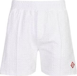 Casablanca Short textur&eacute; en tissu &eacute;ponge en coton m&eacute;lang&eacute;