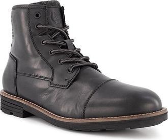 Bugatti Herren Schnürboots schwarz Glattleder