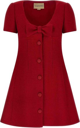 Valentino Garavani Robe Au Genou - Rouge