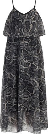 Faina Maxikleid mit Schlangen-Print Damen schwarz schlange
