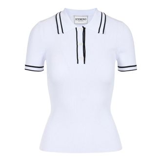 Iceberg Femme, Tops, Blanc, Taille: 38 FR Viscose Blend Polo