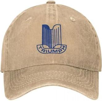 Generic Casquette de Baseball Vintage Vintage T Triumphs Motors Badge Baseball Hommes Femmes Casquette Snapback lav&eacute;e d&eacute;lav&eacute;e Activit&eacute;s Casquettes Cadeaux Cas
