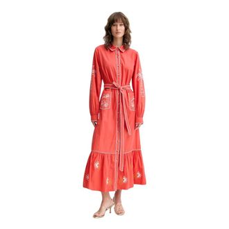 Never Fully Dressed Robe en Coton Brod&eacute; - Femme - Robes - Rouge - Taille: 36 FR