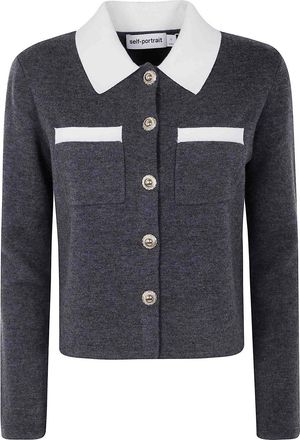 Self Portrait Cardigan - Gris