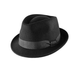Classic Italy Chapeau Trilby Pliable, imperm&eacute;able, Feutre Homme ou Femme Classic Trilby Pliable - Taille 54 cm - Noir