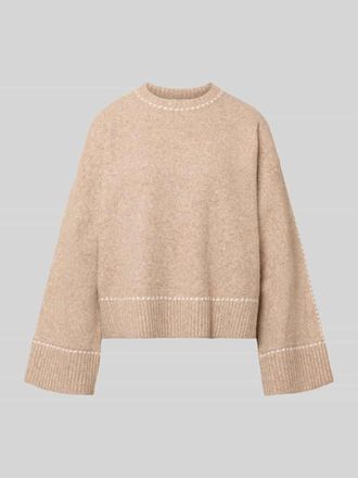 Neo Noir Strickpullover mit Kontrastn&auml;hten Modell Roeme