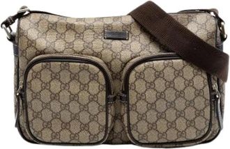 Gucci unisex, Pre-owned, Beige, Taille: ONE Size Sac bandouli&egrave;re Vintage en toile enduite Pre-owned