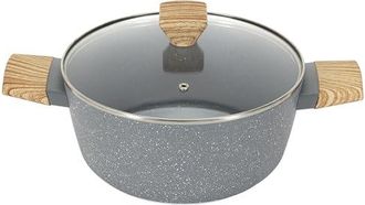 COOK CONCEPT Kochtopf, Aluminium, mit Holzgriff, 28 cm, für Küche, Kochen, Pfanne und Topf