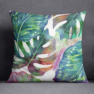 Bonamaison Le Jardin du Lin Kissenhüllen, Cotton, Mehrfarbig, 45x45