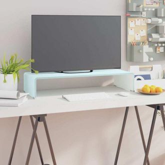 vidaXL Vidaxl - TV-Aufsatz/Monitorerh&ouml;hung Glas Gr&uuml;n 70x30x13 cm