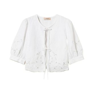 Twinset Femme, Blouses et Chemises, Blanc, Taille: 40 FR Veste