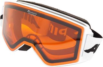 Alpina Alpina Sports Narkoja DH Skibrille Kunststoff/Polycarbonat Wei&szlig;-Orange 100% UV-Schutz, A7264 1 11