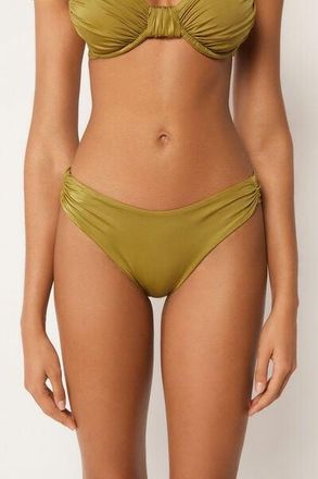 Calzedonia Brazilianer-bikinihose Shiny Satin Gelb