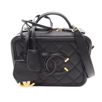 Chanel Pre-owned CC Filigree Caviar Skin 2way Schultertasche - - Pre-owned - Damen - Schwarzk - ONE SIZE