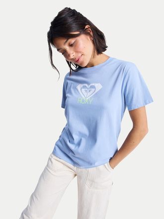 Roxy T-Shirt Ocean Road Art ERJZT06015 Himmelblau Regular Fit