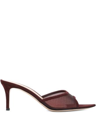 Gianvito Rossi mules en cuir à talon 70 mm - Rouge
