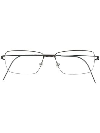 Lindberg Brille mit eckigem Gestell - Silber