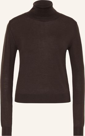 Mrs & Hugs Mrs & Hugs Rollkragenpullover Aus Merinowolle braun