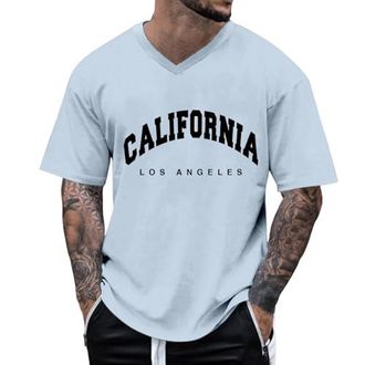Generic T-shirt surdimensionn&eacute; pour homme - T-shirt d&eacute;t&eacute; &agrave; col rond &agrave; manches courtes - Avec imprim&eacute; urbains - Chemises basiques pour homme - Chemises d&eacute;contr
