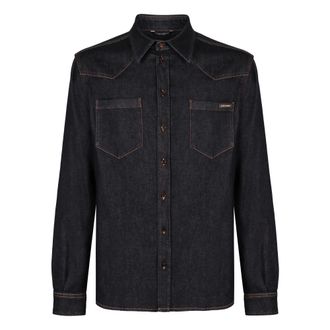 Dolce & Gabbana Homme, Chemises, Bleu, Taille: M Casual Chemises