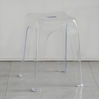 Generic 6Er-Set Transparente Acryl-Esshocker (45,7 cm Hoch), Moderne, Stapelbare Barhocker Aus Durchsichtigem Kunststoff, Runde, R&uuml;ckenlehnenlose St&uuml;hle f&uuml;r K