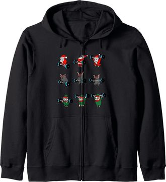 Huebucket Lifting Frenchie Xmas Kapuzenjacke