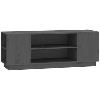 vidaXL Meuble tv Gris 110x35x40,5 cm Bois de pin massif