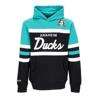Mitchell & Ness Anaheim Ducks Head Coach Hoodie - - Sweatshirts & Hoodies - Herren - Schwarzk - M