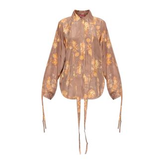 Diesel Seidenhemd C-Allas-T1 - - Blouses & Shirts - Damen - Orange - 2XS
