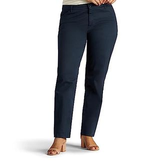 Lee Pantalon coupe droite pour femme Coupe décontractée - Bleu - 40 Medium