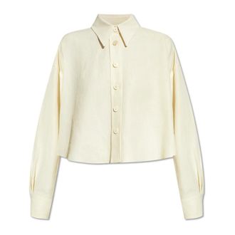 Fabiana Filippi Femme, Blouses et Chemises, Beige, Taille: 34 FR Chemise à coupe décontractée