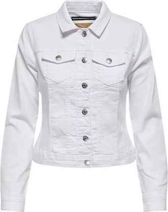Only Veste en jean ONLWONDER pour femme, Blanc., XS
