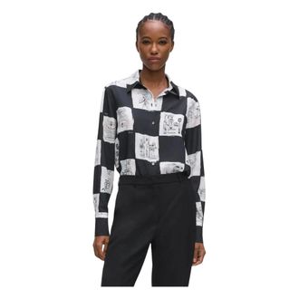 Karl Lagerfeld Femme, Blouses et Chemises, Multicolore, Taille: 42 FR Blouse &agrave; imprim&eacute; croquis
