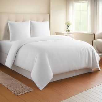 Pizuna 800 Fadenzahl aus Baumwolle Bettw&auml;sche Wei&szlig;, 100% Langstaple Baumwolle Bettbezug und Kissenbezug, 100% Baumwolle Mako Satin 3-Teilig Bettw&auml;scheset 200