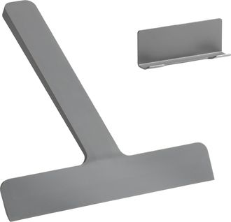 Zone Denmark Ume Duschabzieher mit Halter, Flitsche für dusche, Duschabzieher Silikon, Fensterabzieher, 24 x 22 x 2,2 cm, Grau