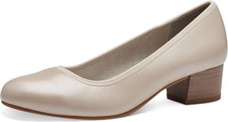 Jana Escarpins à Talon Bloc Vegan, Blanc (Pearlized), 36 EU