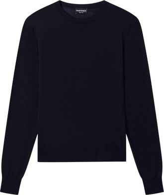 Emporio Armani Homme, Pulls, Bleu, Taille: M Pure Virgin Wool Jumper