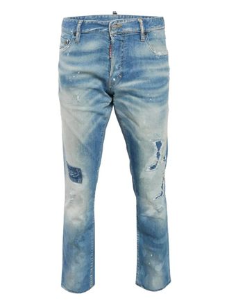 Dsquared2 Hose im Distressed-Look - Blau