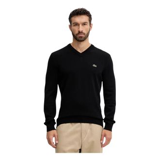 Lacoste V-Ausschnitt Strickware - - Knitwear - Herren - Schwarzk - S