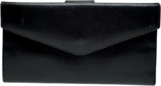 Celine Portefeuille vintage Triomphe en cuir Pre-owned - Femme - Pre-owned - Noir - Taille: ONE Size
