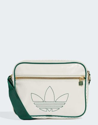adidas Originals Airliner - Sac - Blanc cassé/vert universitaire