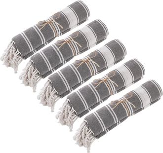 Butlers Surfside Badetuch 90x170 in Pink gestreift - Hamamtuch mit Fransen - Baumwolldecke, Handtuch, Strandtuch, Saunatuch