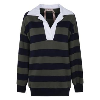 N&deg;21 Polo-Kragen Sweatshirt - - Sweatshirts & Hoodies - Damen - Mehrfarbig - S